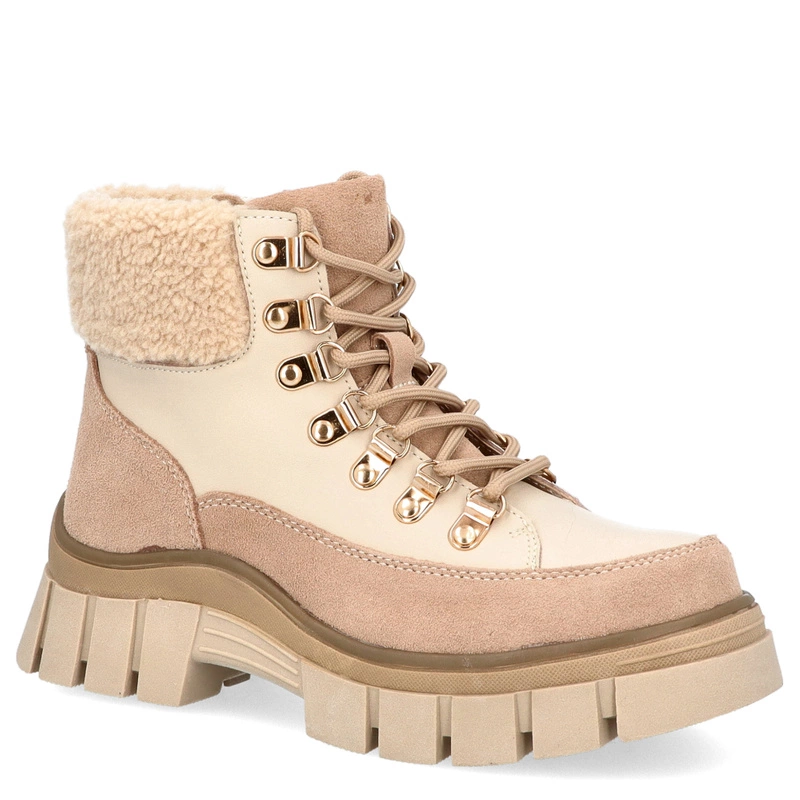 Beżowe trapery damskie w atrakcyjnych cenach | Sklep Tymoteo.pl